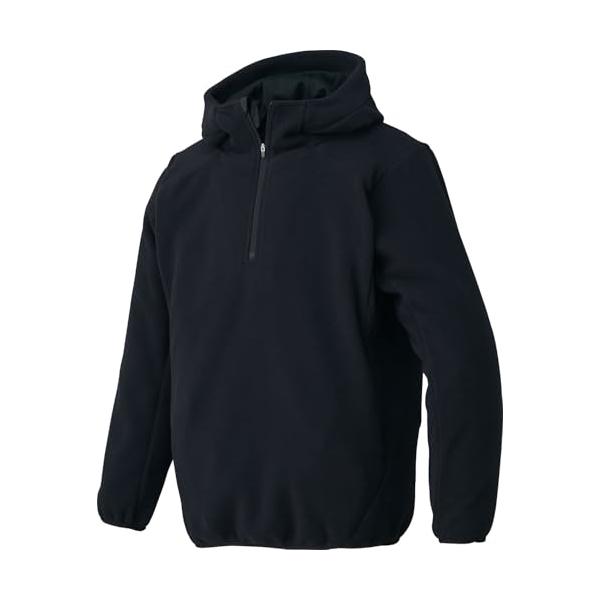 ゼット 野球 パーカー ハーフジップフーディー フリースジャケット ブラック(1900) O BOF170