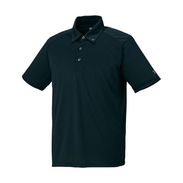 ■カラー：ブラック(1900) ■サイズ：O■ポリエステル100％■吸汗速乾、UVカットUPF50+吸汗速乾のクイックドライメッシュを採用し、快適な着心地を提供するポロシャツ。シンプルなデザインでチーム提案にお薦めです。