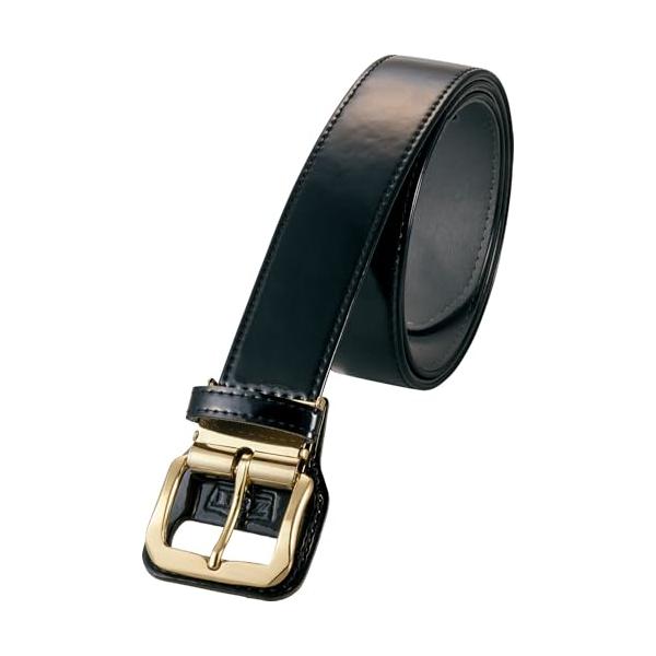 ■カラー：ブラック(1900)■サイズ：40MM巾×ウエスト100CM対応■人工皮革(裏付き)華やかで高級感あふれるエナメルタイプ。ベルト本体のサイドを巻き込み縫製し、バックルは豪華なゴールドメッキを採用する事で、高級感とカッコ良さを高めて...
