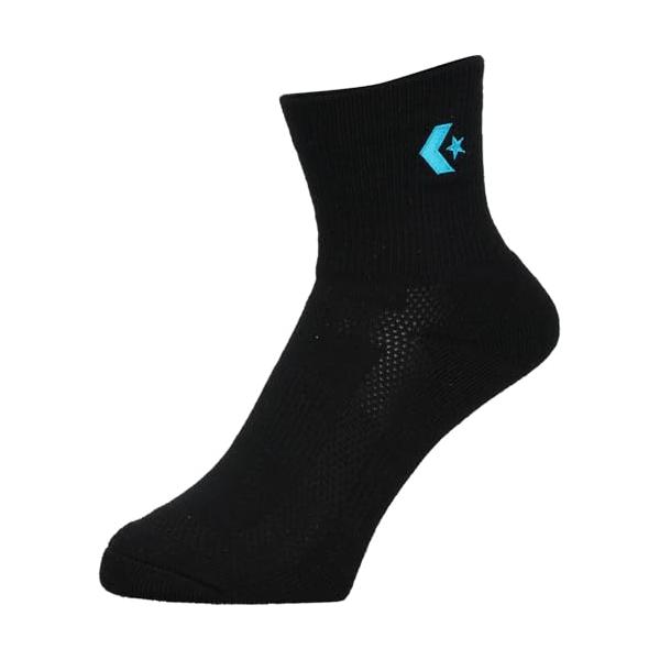 ■カラー：ブラック×ターコイズ■サイズ：21-23■ポリエステル・綿・ナイロン・ポリウレタン■ニューミドル丈:15CM(25-27CM)3本のパイルループを4本にした事により、通常のパイルソックスよりも厚みが増して、履き心地UPなうえにへた...