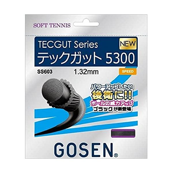 ゴーセン(GOSEN) ソフトテニス ストリングス テックガット 5300 ブラック SS603