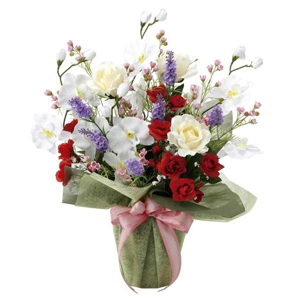 アートフラワー 造花 光触媒 造花 インテリア 光の楽園　スプレンドローズ■商品サイズ：幅45cm 奥行35cm 高さ56cm■お部屋のアクセントや空間に彩りを添え、空気をキレイにするはたらきで、快適さとやすらぎの空間造りをお手伝いします。...