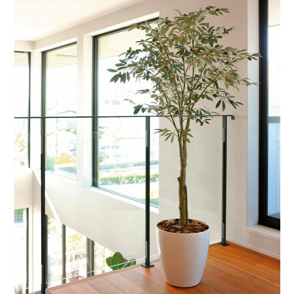 光触媒 人工観葉植物 大型 インテリアグリーン、光の楽園 オリーブツリー1.7m（フェイクグリーン）■商品サイズ：幅85cm 奥行85cm 高さ170cm■鉢サイズ：上部直径30cm 高さ30.5cm 下部直径20cm■お部屋のアクセントや...