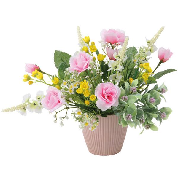 アートフラワー 造花 光触媒フラワー　光の楽園　バンビーナピンク■商品サイズ：幅30cm 奥行22cm 高さ23cm■お部屋のアクセントや空間に彩りを添え、空気をキレイにするはたらきで、快適さとやすらぎの空間造りをお手伝いします。　■お誕生...