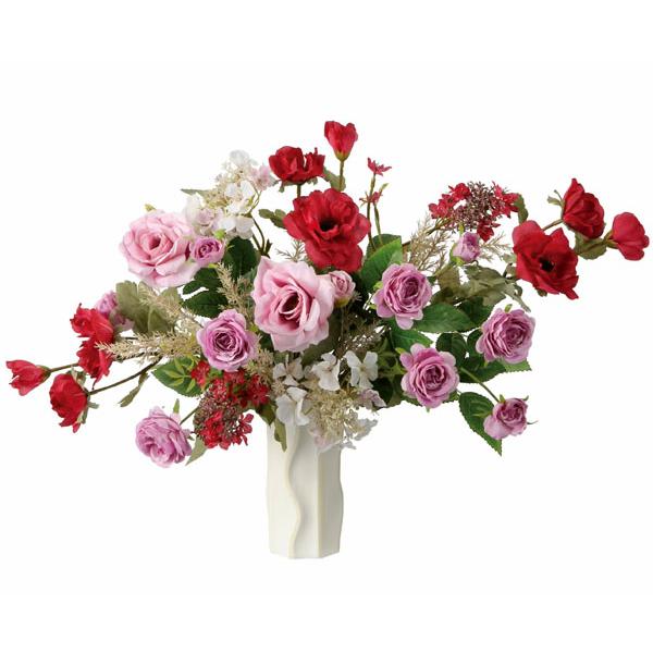 アートフラワー 光触媒 造花 インテリア おしゃれ 高級 光の楽園　プラムルージュ　開店 開業 新築 引っ越し 移転 お祝いにも■商品サイズ：幅58cm 奥行30cm 高さ45cm 花器：陶器製■お部屋のアクセントや空間に彩りを添え、空気を...