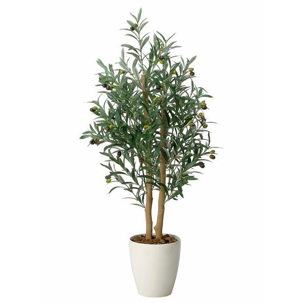 人工観葉植物 フェイクグリーン 光触媒 観葉植物　オリーブグレイス 1.2m インテリア おしゃれ■商品サイズ：幅48cm 奥行37cm 高さ120cm■鉢サイズ：上部直径22.6cm 高さ26cm 下部直径14cm■お部屋のアクセントや空...