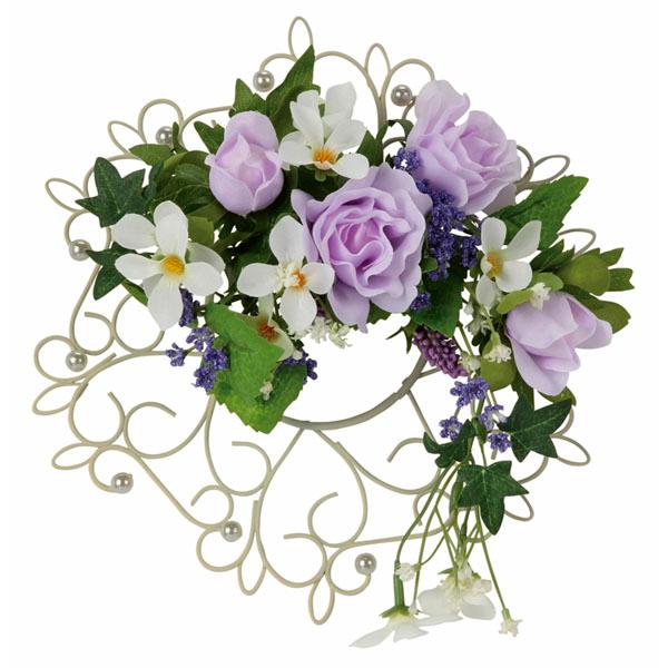 壁掛け 造花 インテリア アートフラワー 光触媒 造花　壁掛けパールＳ■商品サイズ：幅21cm 奥行7cm 高さ23cm■場所をとらない壁掛けタイプ！ お部屋のアクセントや空間に彩りを添え、空気をキレイにするはたらきで、快適さとやすらぎの空...