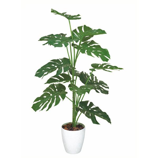 光触媒 人工観葉植物 インテリアグリーン　モンステラ1.2m (開店・開院・開業 お祝いにも)■商品サイズ：幅68cm 奥行68cm 高さ120cm■鉢サイズ：上部直径22.6cm 高さ24.6cm 下部直径14cm■お部屋のアクセントや空...