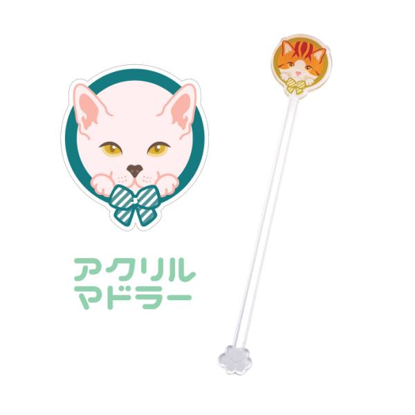 猫のグッズシリーズにマドラーが登場です！透明のアクリルなので、光に当たると反射が綺麗です。お部屋の飾りにいかがでしょうか。おでかけに持って行ったら一緒に写真が撮れるかも？プレゼントにもおすすめです。【製品内容】素　材：アクリルサイズ：200...