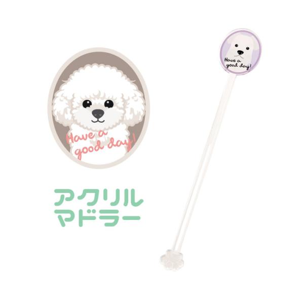 犬のグッズシリーズにマドラーが登場です！透明のアクリルなので、光に当たると反射が綺麗です。お部屋の飾りにいかがでしょうか。おでかけに持って行ったら一緒に写真が撮れるかも？プレゼントにもおすすめです。【製品内容】素　材：アクリルサイズ：200...
