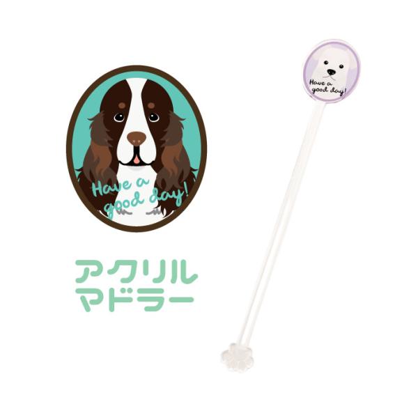 犬のグッズシリーズにマドラーが登場です！透明のアクリルなので、光に当たると反射が綺麗です。お部屋の飾りにいかがでしょうか。おでかけに持って行ったら一緒に写真が撮れるかも？プレゼントにもおすすめです。【製品内容】素　材：アクリルサイズ：200...