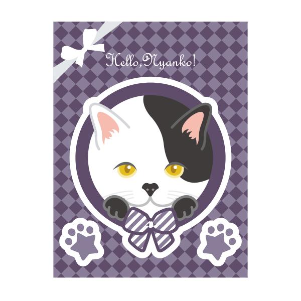 【サイズ】 ONE SIZE【大きさ】 猫ステッカー　　H121mm×W108mm 　　　　　肉球ステッカー　H30mm×W30mm屋外対応印刷／艶消しラミネートシート貼り加工  【販売元からのコメント】猫ちゃんのステッカー1枚と肉球ステッ...