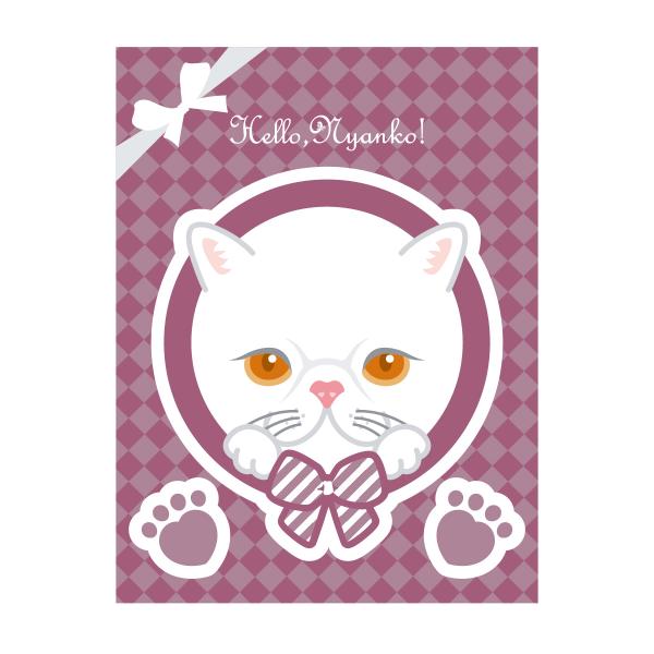 【サイズ】 ONE SIZE【大きさ】 猫ステッカー　　H121mm×W108mm 　　　　　肉球ステッカー　H30mm×W30mm屋外対応印刷／艶消しラミネートシート貼り加工  【販売元からのコメント】猫ちゃんのステッカー1枚と肉球ステッ...