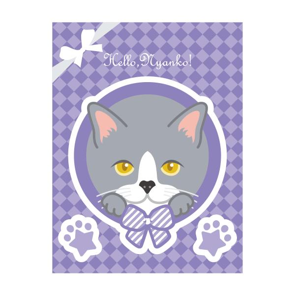 【サイズ】 ONE SIZE【大きさ】 猫ステッカー　　H121mm×W108mm 　　　　　肉球ステッカー　H30mm×W30mm屋外対応印刷／艶消しラミネートシート貼り加工  【販売元からのコメント】猫ちゃんのステッカー1枚と肉球ステッ...