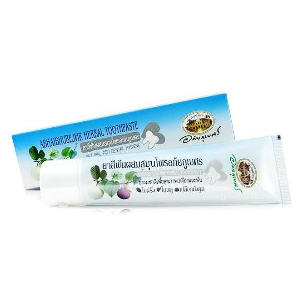 ■ブランド：アバイブーベ(オーガニックハーブの世界的な研究機関であるタイのチャオプラヤ・アバイブーベ国立病院がプロデュースするブランドです) ■容量：70g■商品説明   グアバ、マンゴスチン、キンマなどの天然ハーブを主成分としたハーバル歯...