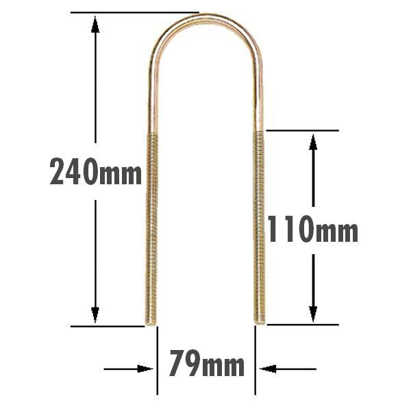 U bolt Jimny (Front Right) for S Block Sブロック用 Uボルト ジムニー(JA11以前 右前) ※ 1 個の価格ですリーフスプリング車のロワードには欠かせません。スモールブロックの販売も行っています。ス...