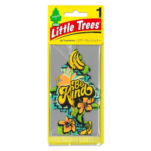Little Tree Air Freshener Be Kindリトル ツリー エアー フレッシュナー ビー カインドツリーにもストリートイメージのプリントがはいります。すこし甘いハイビスカスとバナナフレーバー。ペーパータイプサイズ: (...