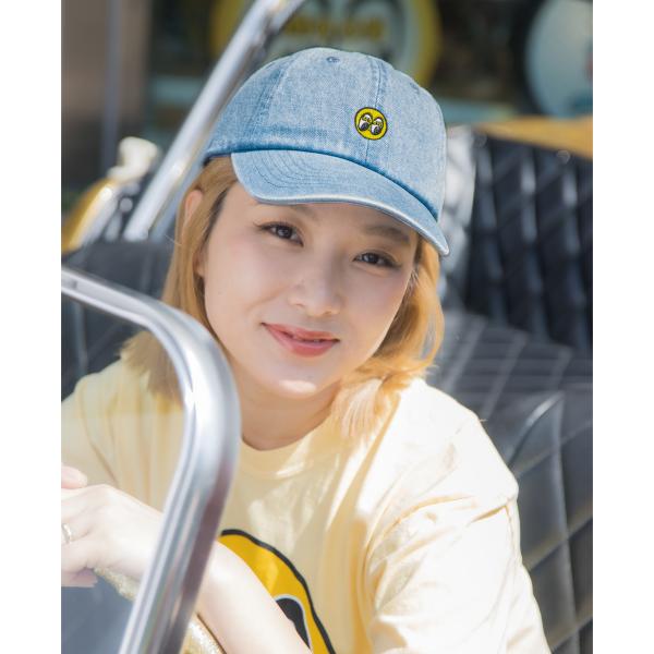 MOON Denim Hatムーン デニム ハットMOON アイボールのワンポイント刺繍が映える、デニム ハットです。フロントには小柄なアイボール、バックには MOONEYES のレタリング刺繍を施した、シンプルで飽きのこないデザインに仕上...