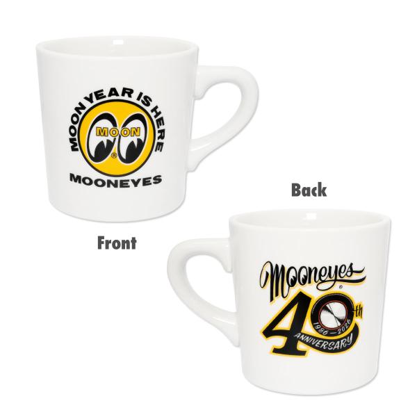 MOONEYES 40th Anniv. Mug Cupムーンアイズ 40th Anniv. マグ カップWildman 石井 がデザインした MOON MOONEYES 40th Anniv. を記念した Disc のデザインのマグカップ...