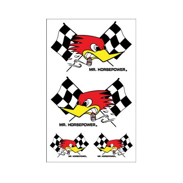 CLAY SMITH Checkered Flag Decal Setクレイスミス　チェッカーフラッグ　デカールセット10 x 15cm 抜きステッカーのセット