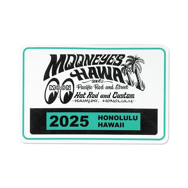 MOONEYES HAWAII 2025 Parking Permit Window Stickerムーンアイズ ハワイ 2025 パーキング パーミット ウィンドウ ステッカークリアベースの窓ガラスなどの内側から貼る、裏貼りタイプになりま...