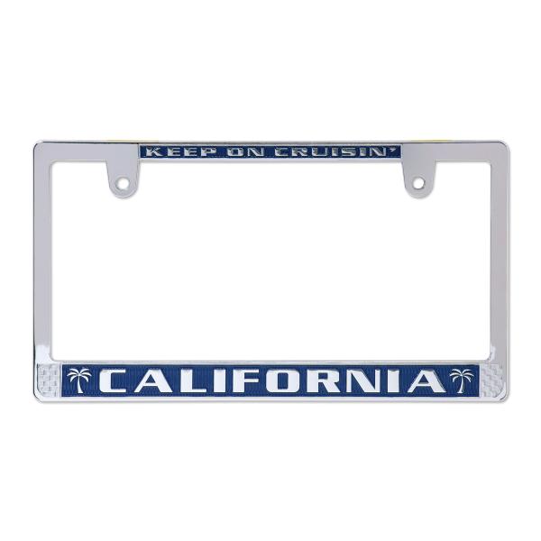 CALIFORNIA License Plate Frameカリフォルニア ラインセンス プレート フレーム旧き佳き時代のアメリカ車に、そして最新の高級SUVにも似合うデザインです。フレーム部分の反射を抑え、当時物の雰囲気を演出しています。...