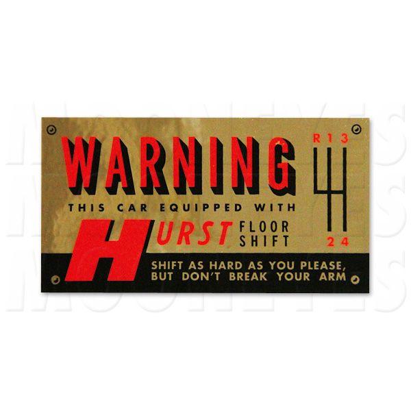 HOT ROD、ノスタルジック ステッカーEarly 60's Hurst Shifter ステッカースティックシフトのギアハウジングがデザインされています !