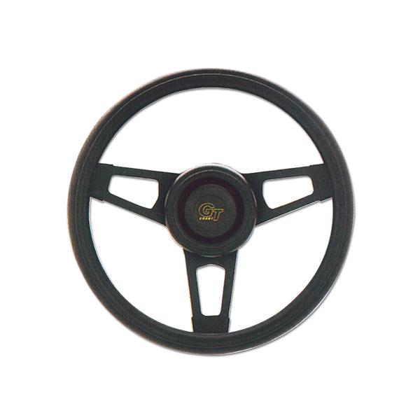 グラント チャレンジャー ステアリング ホイール 34cm。フォーム グリップ ブラック 3スポーク