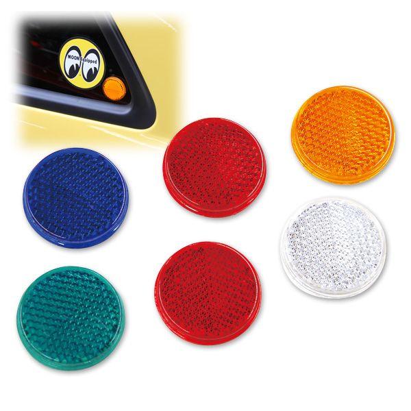 Mini Reflectorsミニ リフレクター セット小さなリフレクター (反射板) のセットです。裏面に付いているスポンジ付きの粘着テープで簡単に取り付けられます ！自転車、バイク、ヘルメットなど多少の曲面なら貼り付けられます。