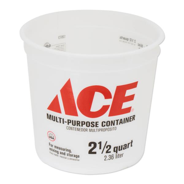 Crown Ace Bucket 2.5Qt.クラウン エース バケツ 2.5クオート2.5 QUARTアメリカの有名なホームセンターACE Hardware のメジャー カップです。"オンス" "リットル" "クオート" 表記があり容量比...