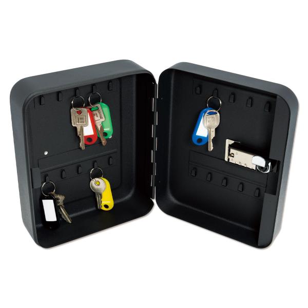 Combo Lock Key Cabinetコンボ ロック キー キャビネット3桁のコンビネーションロック(ダイヤル式の文字合わせ錠)を備えた、マットブラック仕様のメタルキーキャビネット。5色のプラスチックキータグ付きで、愛車を複数お持ちの...