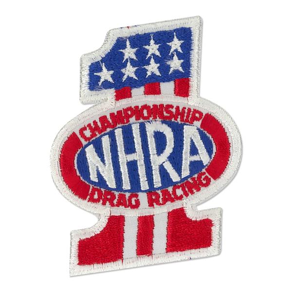 US Patches当時のビンテージパッチです。デザイン / サイズ5:NHRA NO.1 / 7.4cm×9.2cm★ From USA ★＊商品品質は当時物の為、裏糊が付いていても粘着力はございません。予めご了承ください。