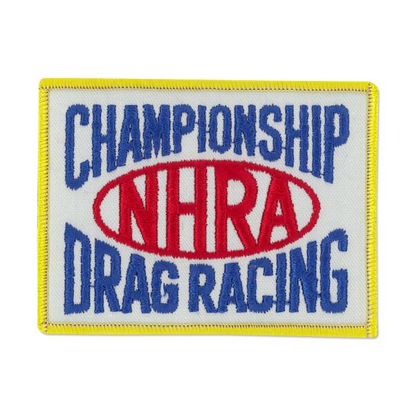 US Patches当時のビンテージパッチです。デザイン / サイズ7:NHRA CHAMPIONSHIP / 10cm×7.7cm★ From USA ★＊商品品質は当時物の為、裏糊が付いていても粘着力はございません。予めご了承ください。