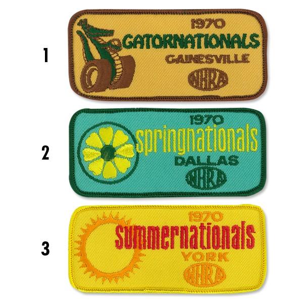 US Patches当時のビンテージパッチです。※選択肢にないデザインは完売しました。デザイン1:NHRA1970 (BE/BR) 2:NHRA1970 (LGR/GR) 3:NHRA1970 (YE/YE)サイズ: 約 11.3cm×5....