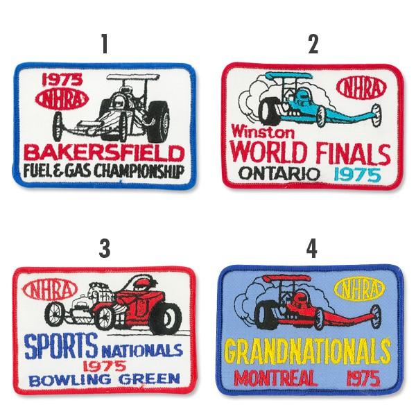 US Patches当時のビンテージパッチです。デザイン1:1975 Fuel &amp; Gas Champ-BAKERSFIELD2:1975 Winston World Finals3:1975 Sports Nationals4:1...