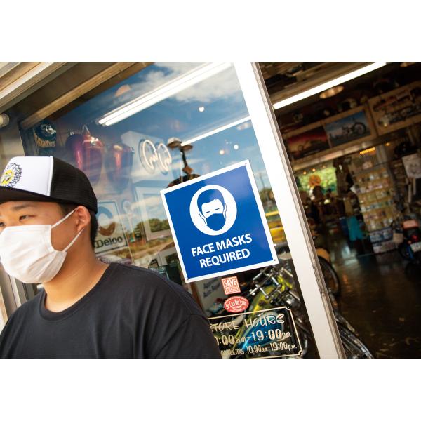 Face Masks Required Signフェイス マスク リクアイヤード(フェイス マスク 必須) サインFrom USA の メッセージ サイン プレート、 Face Mask Required です。ウィルス感染予防のためにマス...