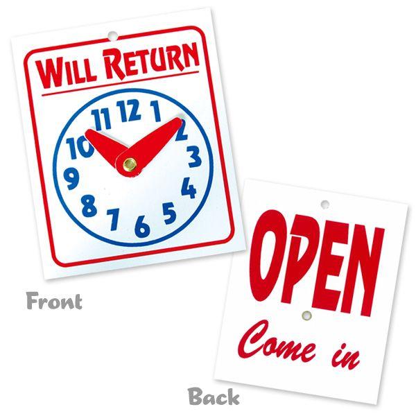 Signboad and Message Plateサインボード・メッセージプレートWILL RETURN○○時に戻ります自宅やオフィスで使えるプラスティック製メッセージプレート。何時に戻ってくるか、きちんと伝えてからお出かけしましょう。小...