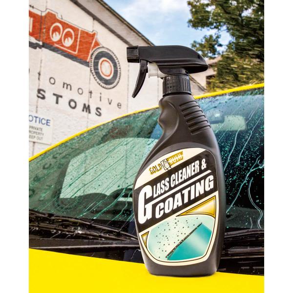 GOLD RUSH Glass Cleaner &amp; Coatingゴールド ラッシュ ガラス クリーナー &amp; コーティング面倒な下地処理が不要なガラスクリーナーが完成しました！これ１本でクリーニングと同時に強力な水弾きの撥水...