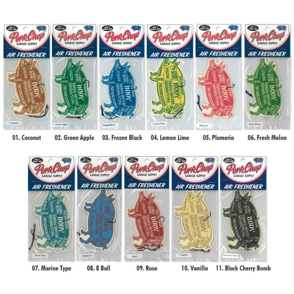 PORKCHOP Air Freshener ポーク チョップ エアー フレッシュナー PORKCHOP Garage Supply オリジナルの Air Freshener。PORKの各部位をクルマに見立てた、クールなデザインで 最新車か...