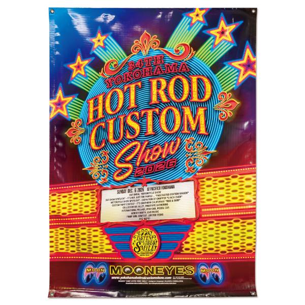 34th YOKOHAMA HOT ROD CUSTOM SHOW 2026 Banner (Neon)34th ヨコハマ ホット ロッド カスタム ショー 2026 バナー(ネオン)HCS2026のキーフレーズ LQQK! LISTEN!...