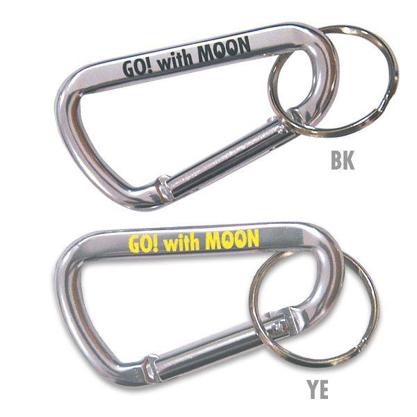 Go ! With MOON Big Silver Carabiner Key Ring L - sizeゴー ！ウィズ ムーン ビッグ シルバー カラビナ キーリング Lサイズシルバーのビッグサイズ Carabiner に大きめのリングが...