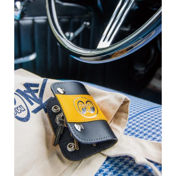 MOON Leather Key Caseムーン レザー キーケースMOONEYES カラーのブラック x イエローのツートンカラーがスタイリッシュなレザー キーケースです。4つの鍵をひとまとめに収納できる4連のキーケース になります。また...