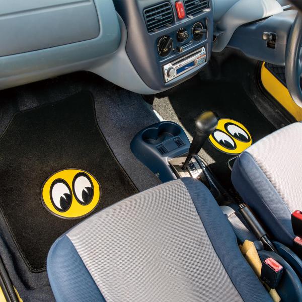 MOONEYES Universal Floor Mats with MOONEYES Logoムーンアイズ ユニバーサル フロアーマット ロゴ付き 【フロント用】サイズ： 70cm x 45cmほとんどの車種に対応するユニバーサルタイプで...
