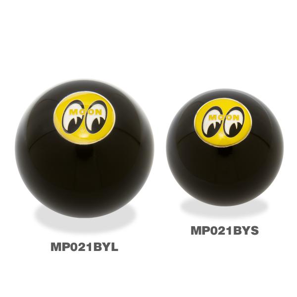 MOONEYES Eyeball Shift Knob Black Base Yellow Emblemムーンアイズ アイボール シフトノブ ブラックベース イエロー エンブレムセンターに リッチ感のある MOONEYES ロゴの入った、様...