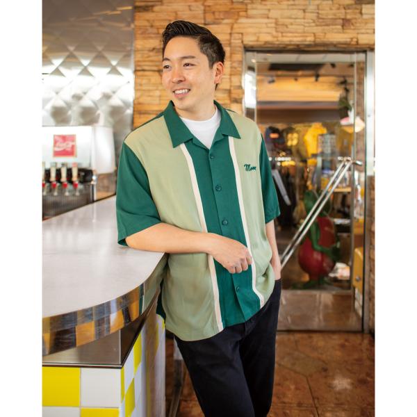 MOON Equipped Two-tone Bowling Shirtムーン イクイップド ツートン ボウリング シャツヴィンテージ感あふれる MOON Equipped ボウリングシャツ。クラシックな雰囲気をまといつつも、Old but...