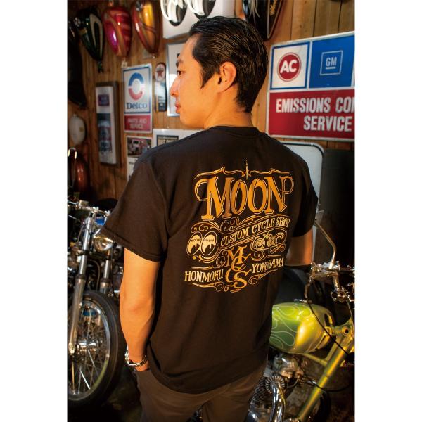 MOON Custom Cycle Shop T-shirtムーン カスタム サイクル ショップ TシャツWildman石井がデザインした MOON CUSTOM CYCLE SHOP(MCCS)のTシャツです。クラシカルなフォントで MO...