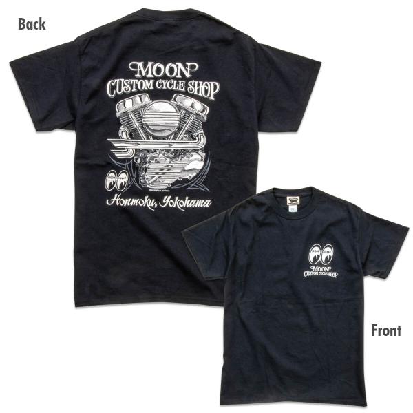 MOON Custom Cycle Shop Panhead T-shirtムーン カスタム サイクル ショップ パンヘッド TシャツS〜XL 4,950円(4,500円)、XXL 5,610円 (5,100円)Wildman 石井 がデザ...