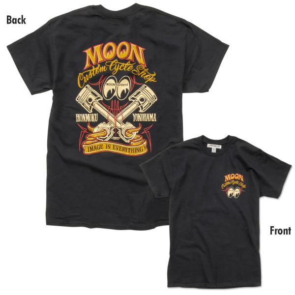 MCCS Piston Cross T-shirtMCCS ピストン クロス TシャツS-XLサイズ 5,280円(4,800円)、XXLサイズ 6,160円(5,600円)IMAGE IS EVERYTHINGMOON Custom Cy...