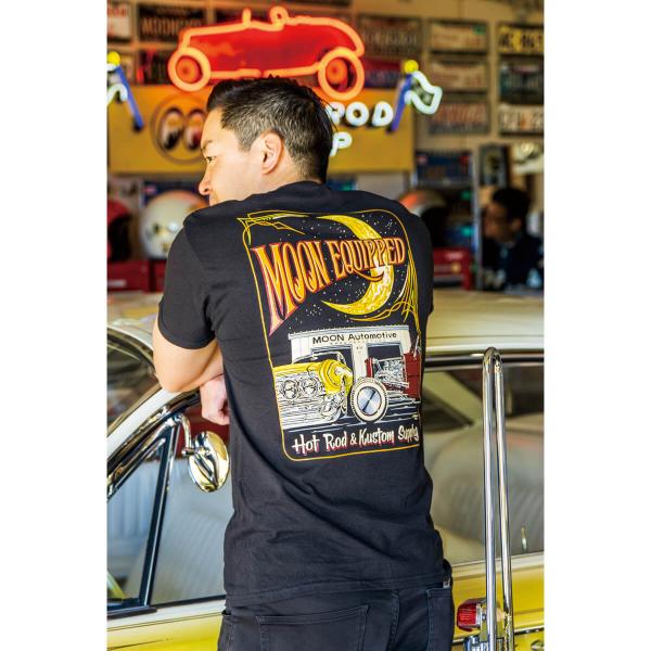 MOON Automotive Garage T-shirtムーン オートモーティブ ガレージ TシャツS-XLサイズ 5,280円(4,800円)、XXLサイズ 6,160円(5,600円)クレセント ムーンに照らされた 1961 Bui...