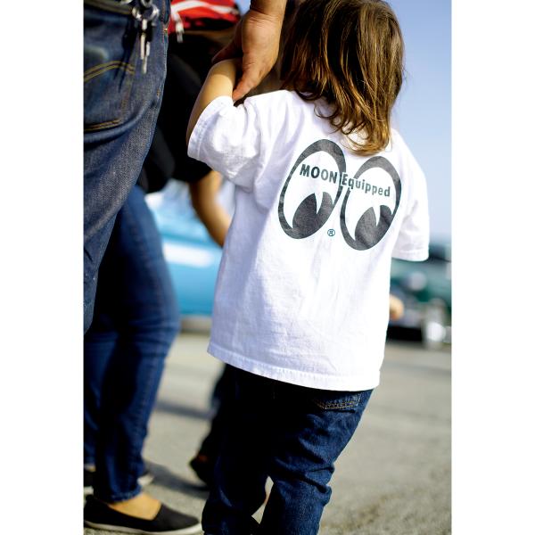 MOON Equipped T-Shirts for Kids &amp; Ladiesムーンイクイップド for ガール＆キッズ Tシャツシンプルなデザインで大人気！カラー: BK ブラック/アイボリー プリント、WH ホワイト/ブラック...